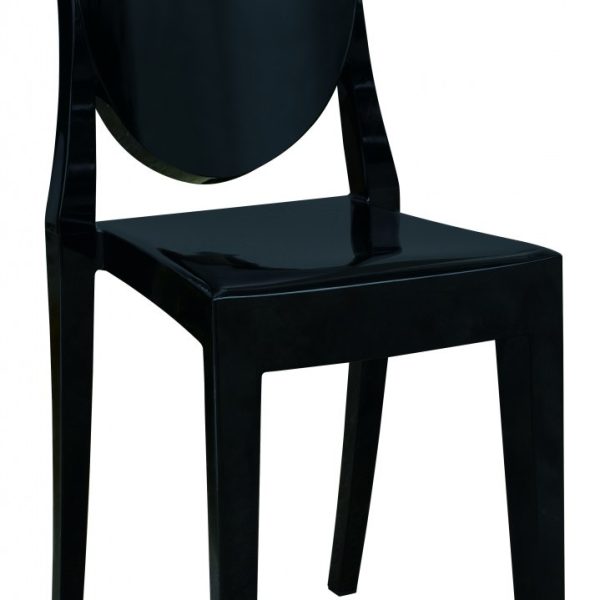 Victoria Ghost, chair, mat, glossy black - Home Sweet Home