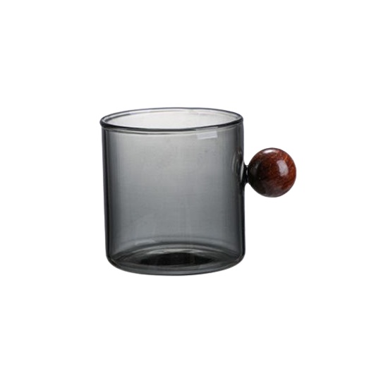 HSH - DORETTA staklena šalica, 220 ml, siva - Home Sweet Home