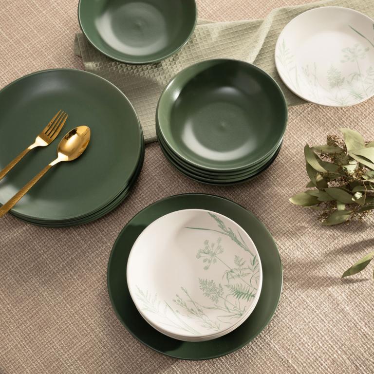HOMLA-239474 CROCKERY BARI tanjuri, set 18/1, zeleni - Home Sweet Home